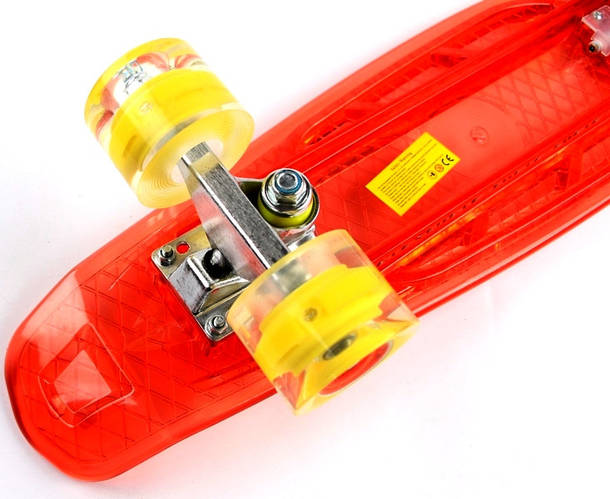 Купить Penny Board "Led". Красный цвет. Дека и колеса светятся!, цена ...