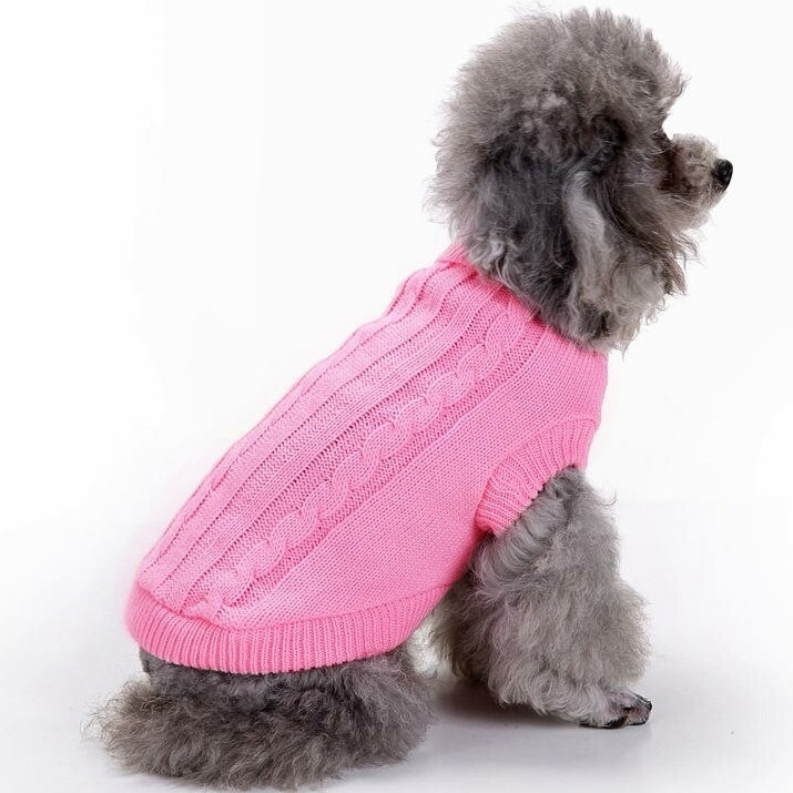 Свитер для Собак Вязанный «Премиум», Розовый, Одежда для Собак Мелких ...