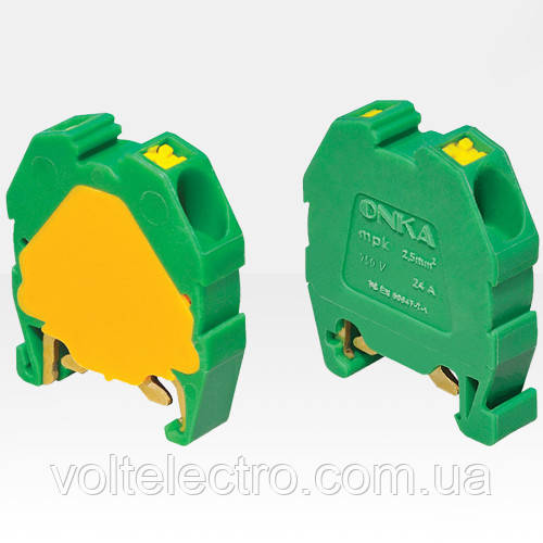 Міні клема модульна ONKA, пружинна серії МРК на DIN-рейку, перетин 2,5 ...