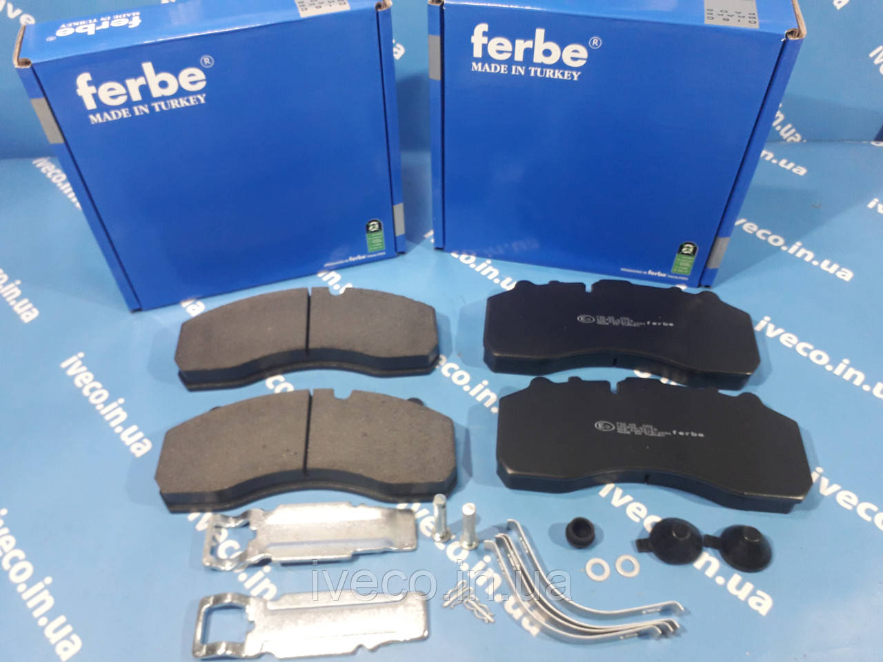 Колодки гальмівні з монтажним комплектом DAF IVECO MAN MB SCANIA SAF ...
