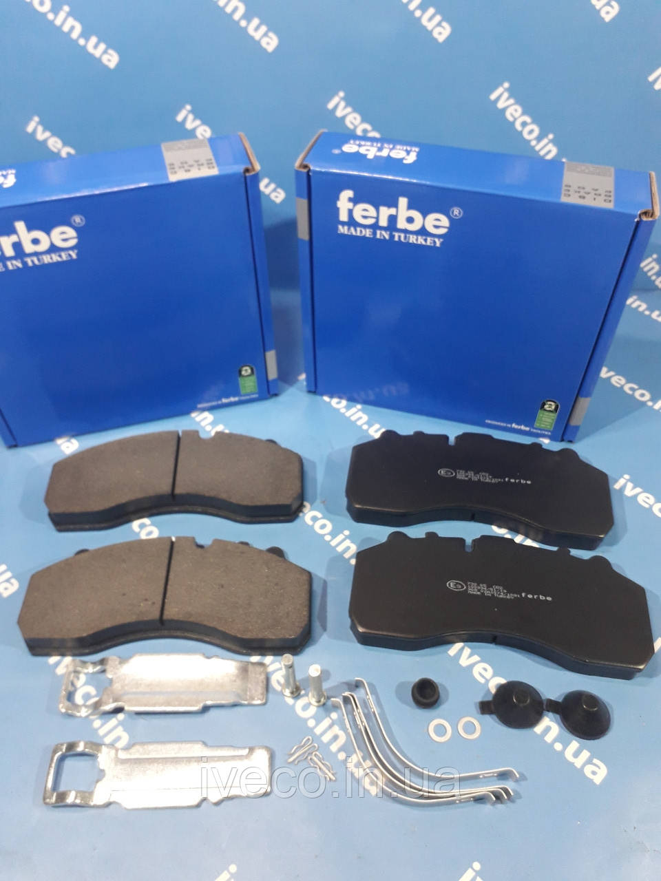 Колодки гальмівні з монтажним комплектом DAF IVECO MAN MB SCANIA SAF ...