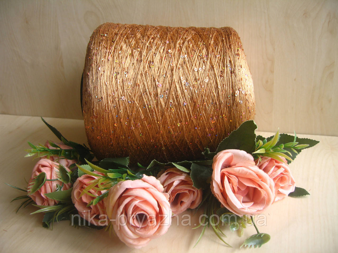 Итальянская Бобинная Пряжа Пайетка Производство Италия 100%РА 750м ...