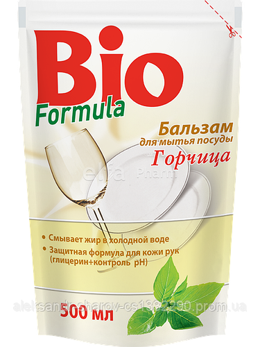 BIO Formula. Бальзам для миття посуду Гірчиця. Дой-пак 500 мл, ціна 17. ...