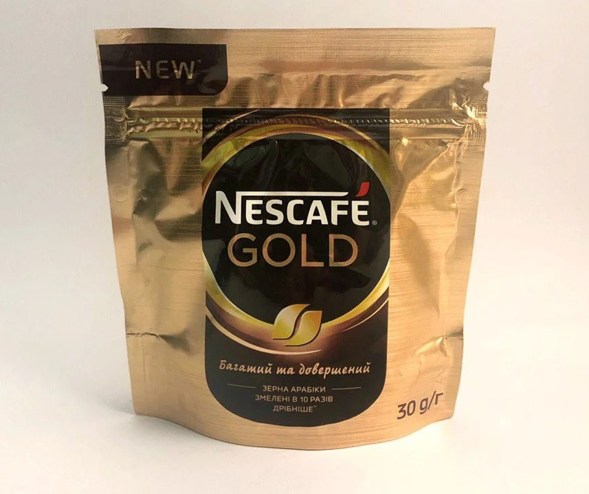Кофе Nescafe Gold Растворимый с Добавлением Молотого 30 Грамм в Мягкой ...