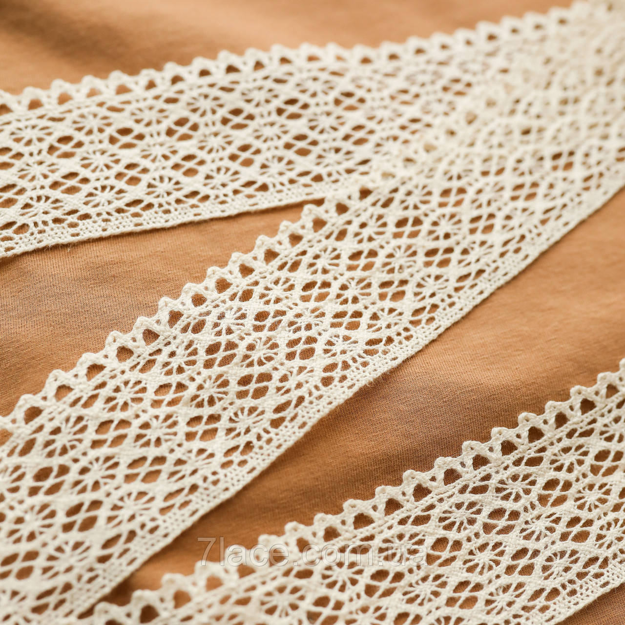 Купить Кружево натуральное (Лен) хлопковое / ширина 45 мм / цвет ...