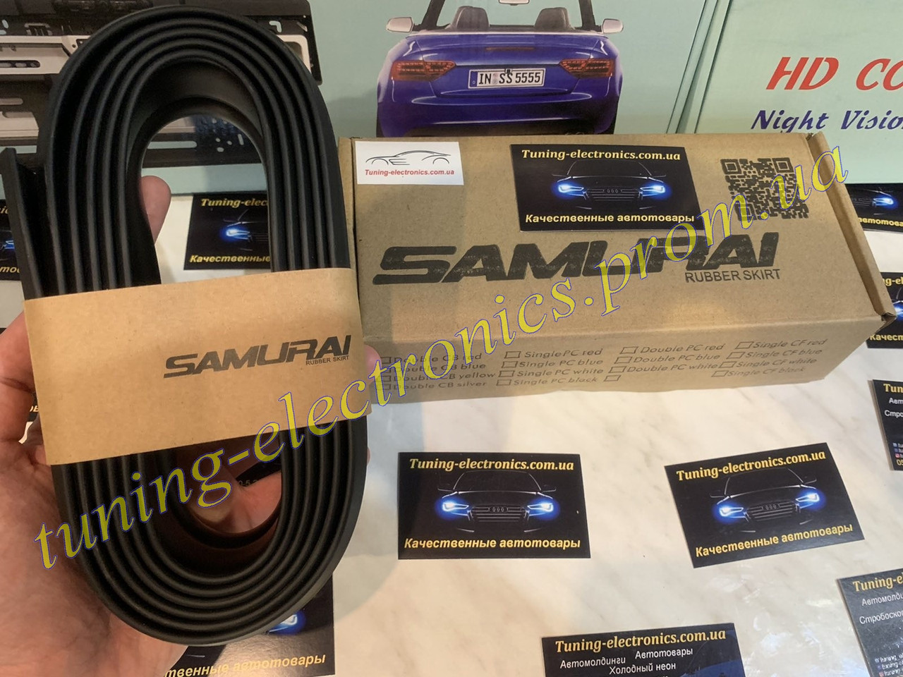 Универсальная резиновая губа Samurai Lip (Ez-lip) для бампера и порогов ...