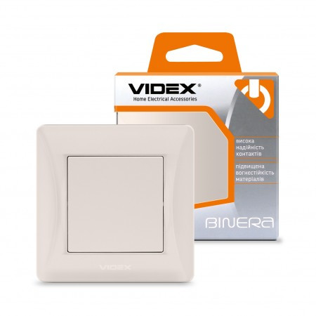Купить VIDEX BINERA Выключатель кремовый 1кл (VF-BNSW1-CR) (20/120), цена 98 ₴ — Prom.ua (ID ...