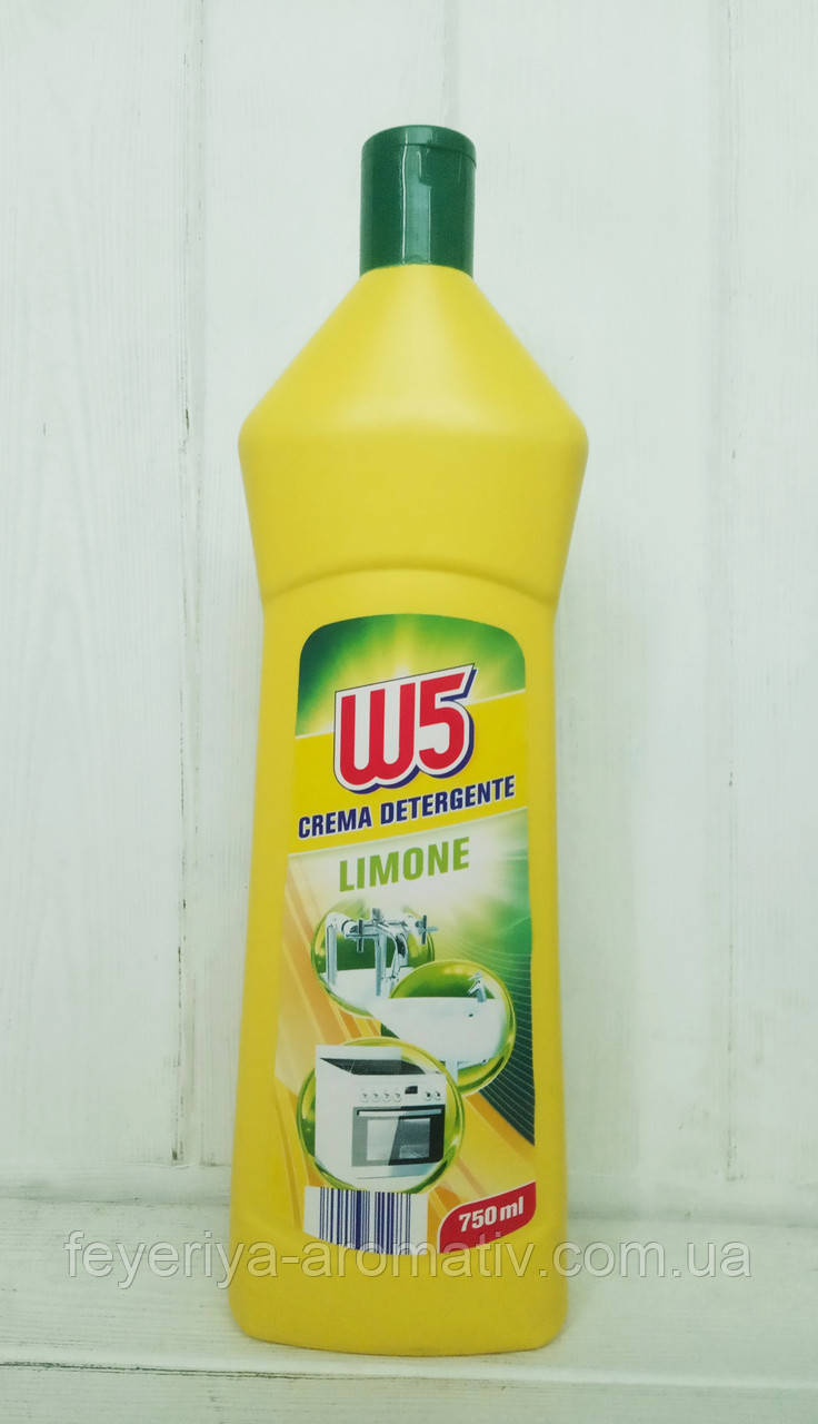 Универсальный крем для чистки W5 cream cleaner lemon, 750мл (Германия ...