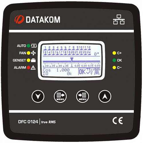 DATAKOM DFC-0124 Контроллер компенсации реактивной мощностиr, 128x64 ч ...