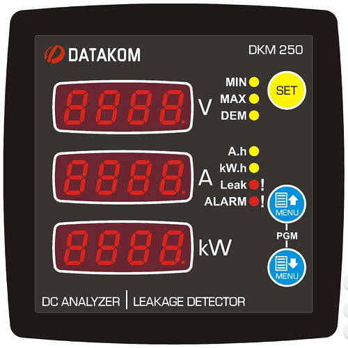 DATAKOM DKM-250 DC Анализатор сети постоянного тока, 96x96mm, RS-485 ...