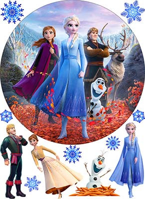 Вафельна Картинка Холодне Серце (Frozen) Ельза І Анна, Олаф А4 (vk1069 ...