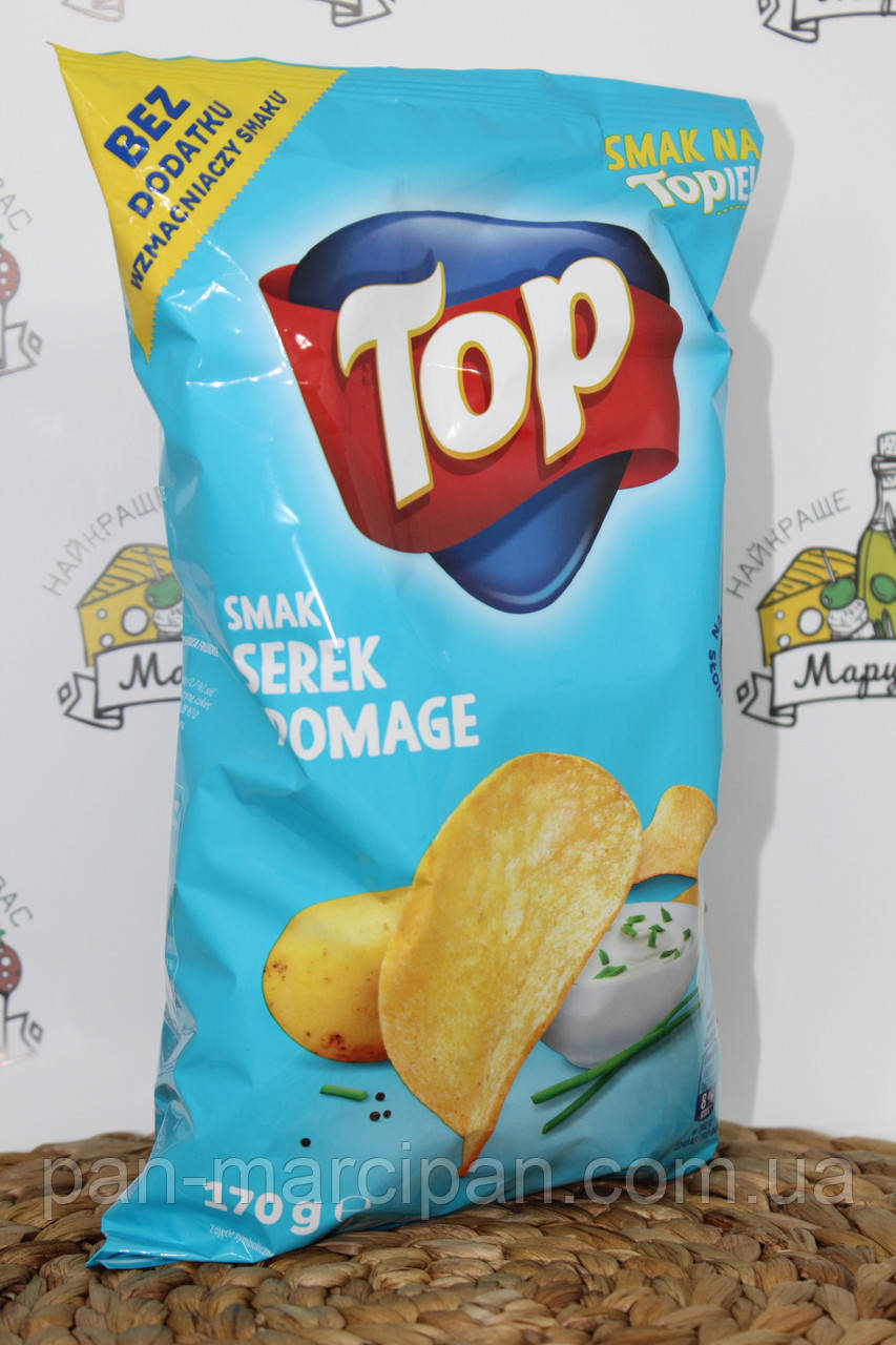 Чіпси Top Smak Serek Fromage 170 г Польща: продажа, цена в Луцке. Снеки ...