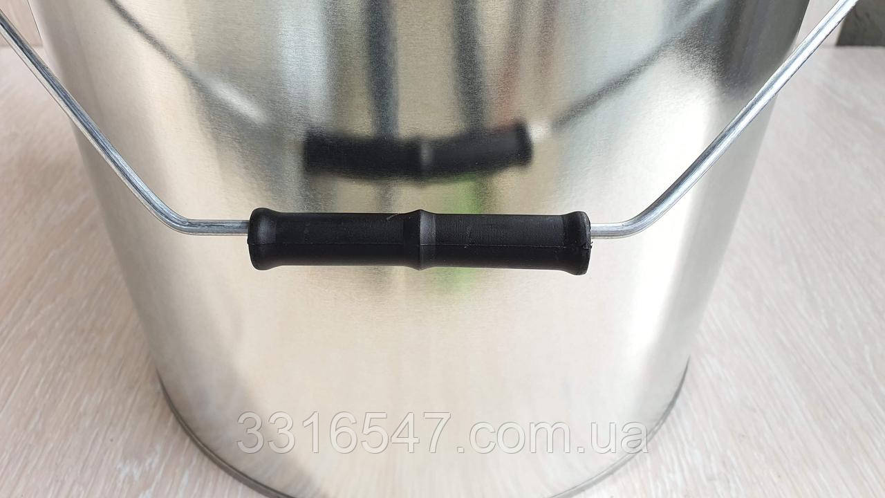 Металлическое ведро с крышкой под обруч 20л Альянс