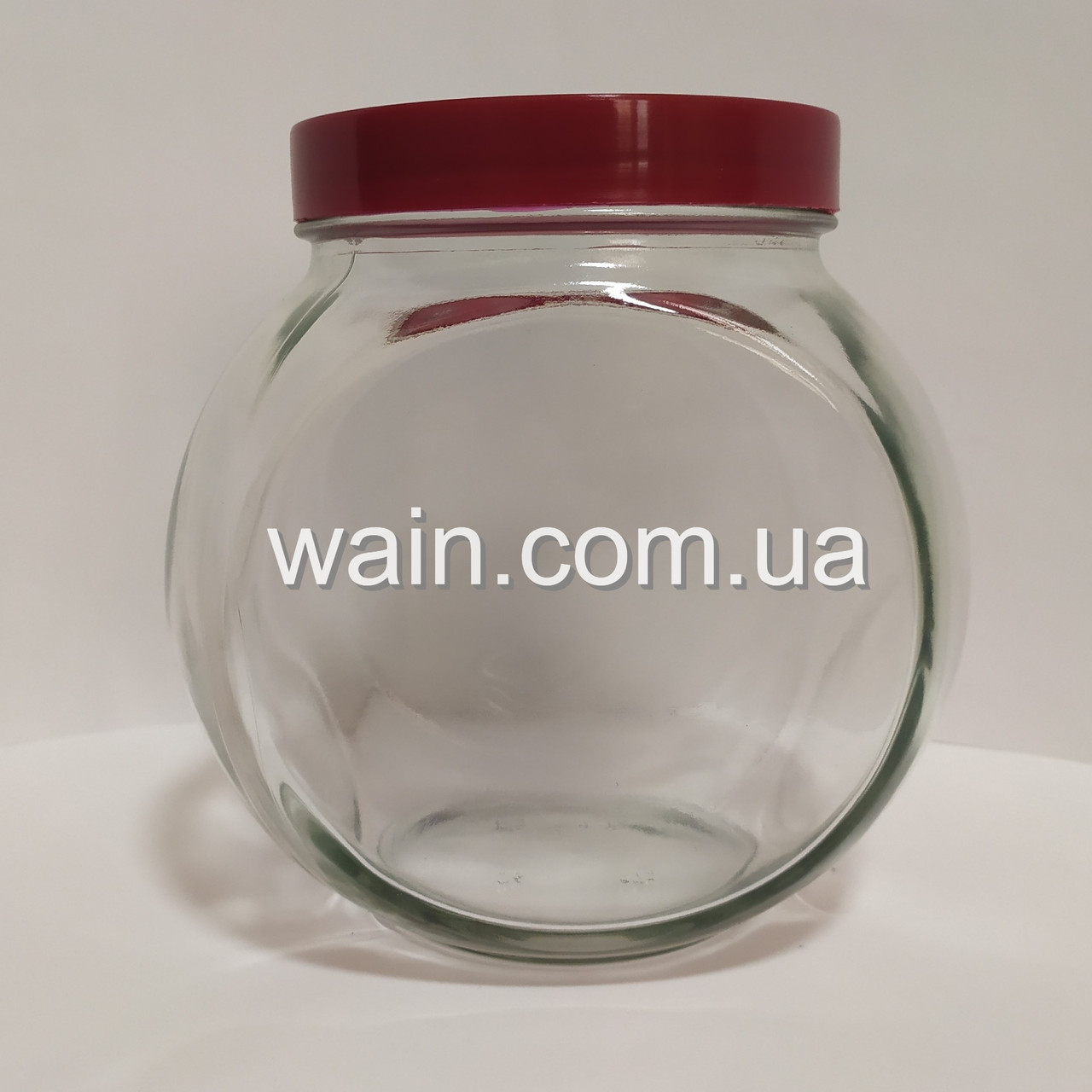 Банка Стеклянная 1730 Мл "Sweet New" Everglass для Хранения Сыпучих и Круп с Бордовой Крышкой ...