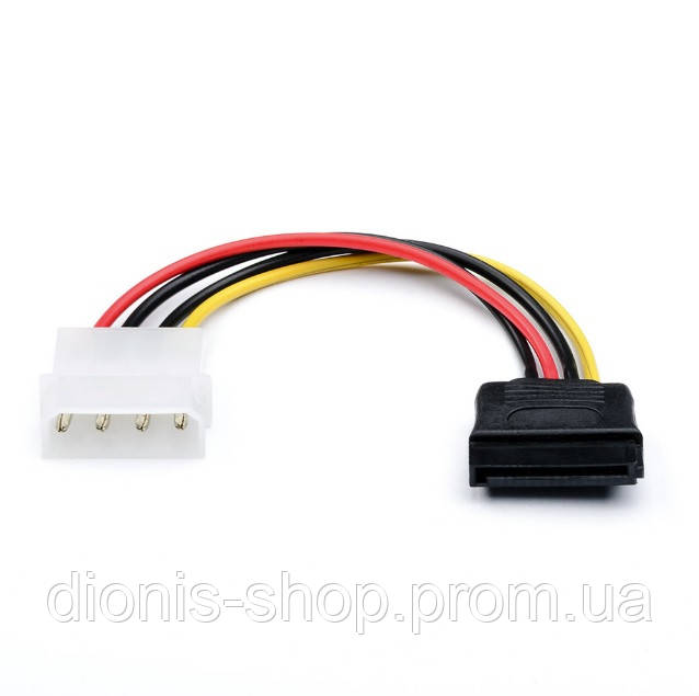 Купить Кабель SATA 15 pin - Molex 4 pin 15см ATCOM power supply/питание ...