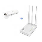 Комплект WiFi роутер Netis MW5230 + 4G/3G модем ZTE MF79: продажа, цена ...