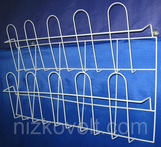 Навісні полиці з дроту для торгівлі 2 ряди по 5 комірок Id 13760514 ціна 180 ₴ купити на