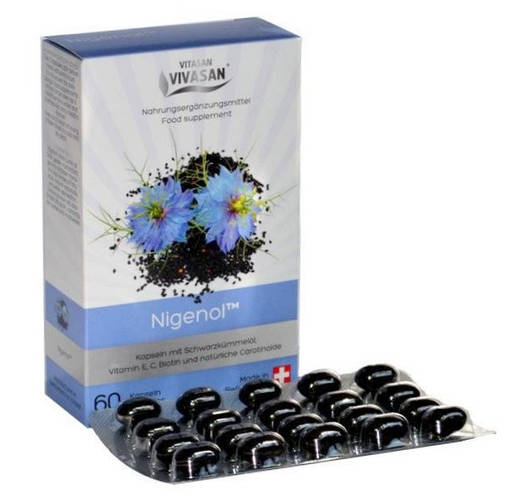 Нигенол Вивасан масло черного тмина, Швейцария, 60 капсул (ID#104762850), цена: 2077 ₴, купить ...