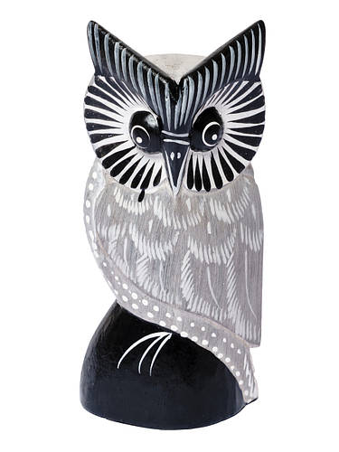 Статуетка сова деревяна сіра розписна висота 15см Id 1003283145 ціна 300 ₴ купити на Prom Ua