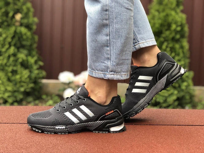 Кросівки в сітку Adidas Marathon. Темно-сірі жіночі кросівки Адідас ...