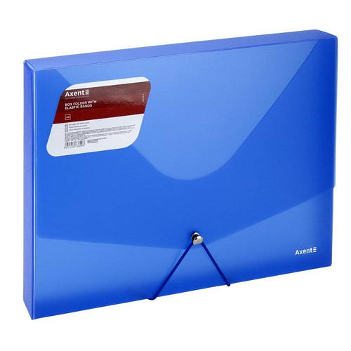 Купить Папка на резинках объемная А4 30 мм Axent, прозр. синяя, цена 148.50 грн — Prom.ua (ID ...