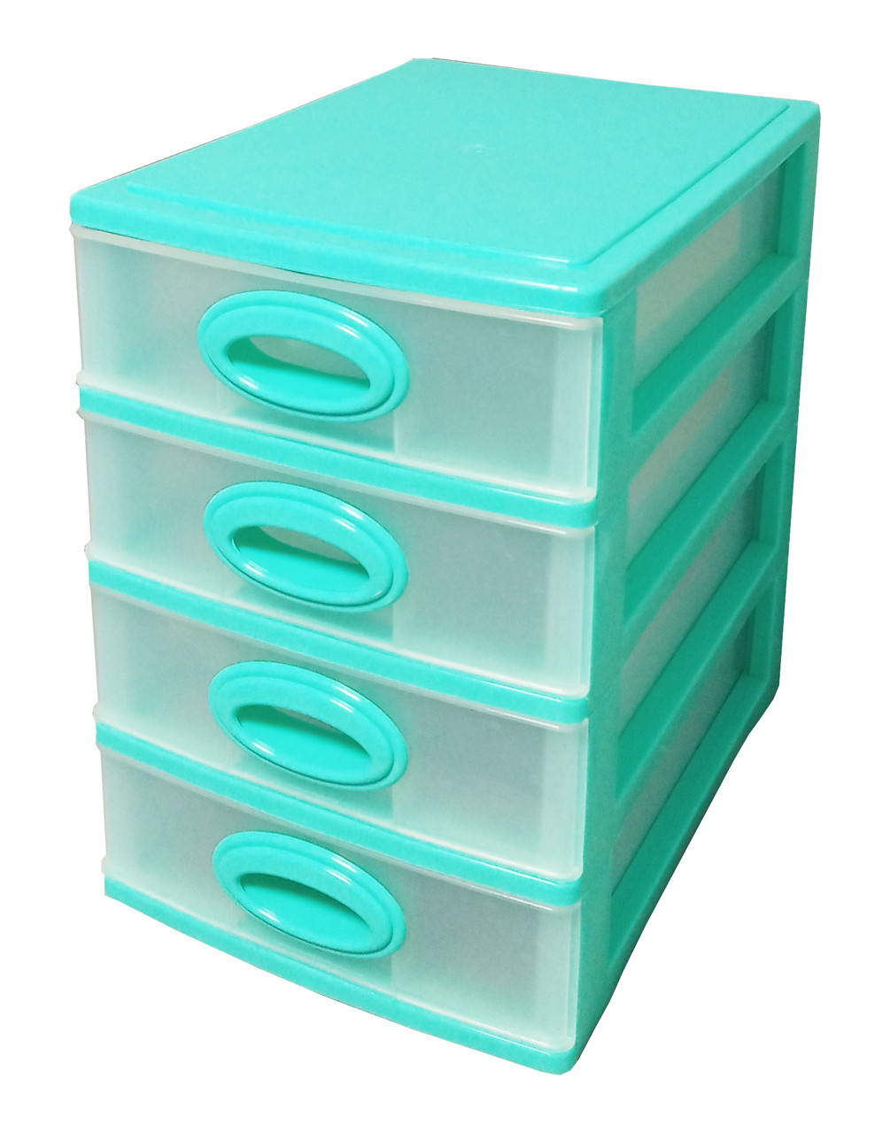 Пластиковый Комод Мини Органайзер Консенсус 4 Яруса Мятный — Купить ...
