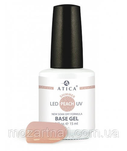 База камуфлююча Atica Peach Shimmer Base (бежевий з мікроблиском), 15ml ...