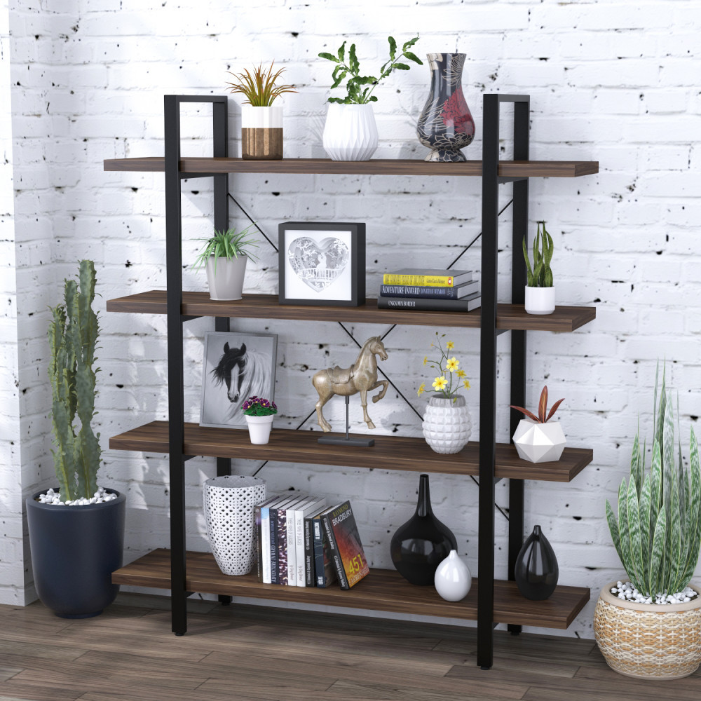 Відкритий стелаж лофт Сингл-4 полиці Loft Design Горіх Модена - купити ...