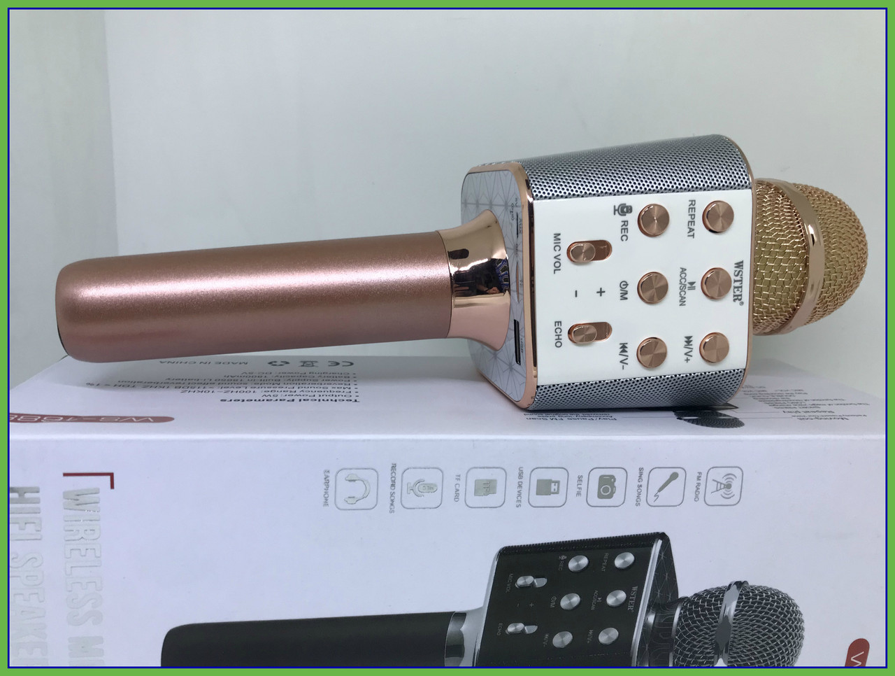 Колонка с Функцией Караоке Микрофона Wster WS-1688 (USB, MicroSD, AUX, — Купить Недорого на Bigl ...