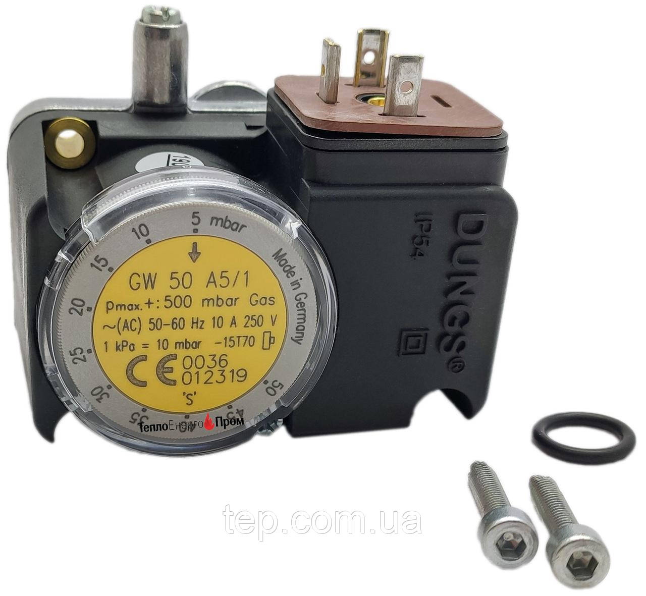 Датчик давления Dungs GW 50 A5/1 (GW50A5/1): продажа, цена в Житомире. Комплектующие для ...