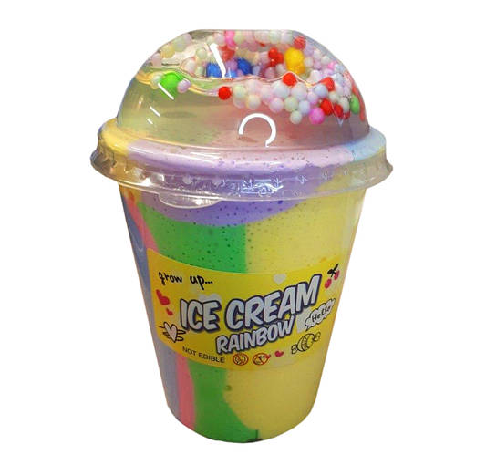 Цветной слайм набор с фимо присыпками (slime, лизун, флаффи) / 1 шт ...