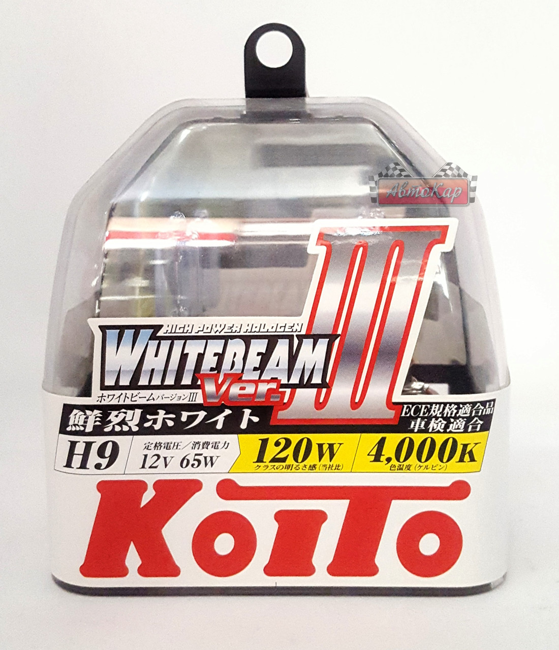 Автолампы Koito WhiteBeam III, 4000K , H9, 2шт., P0759W от надежного ...