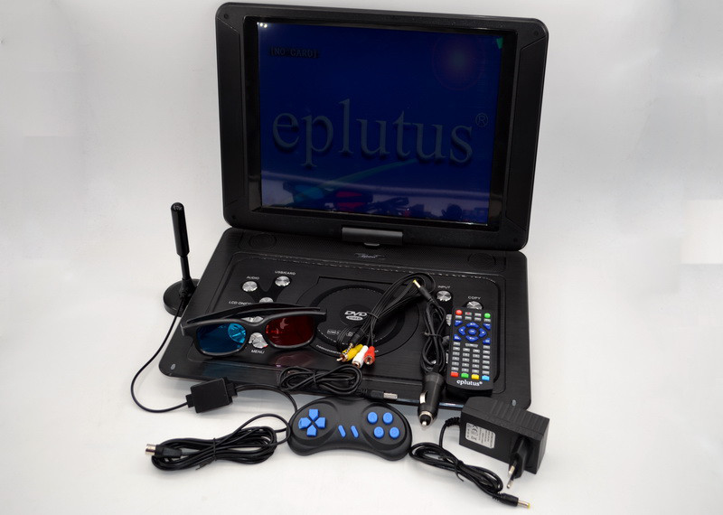 Переносной телевизор Eplutus EP-1403T Портативный DVD плеер с цифровым тюнером Т2(15 дюймов ...