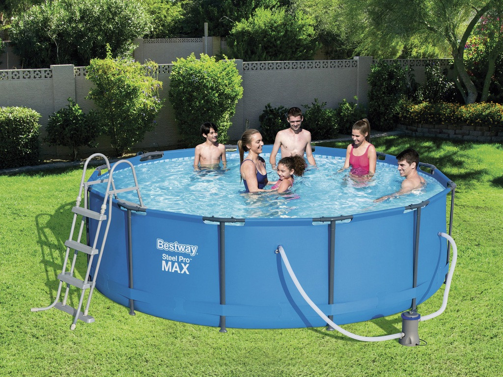 Бассейн каркасный Bestway 366*100 см 56418 с лестницей и фильтр-насосом ...