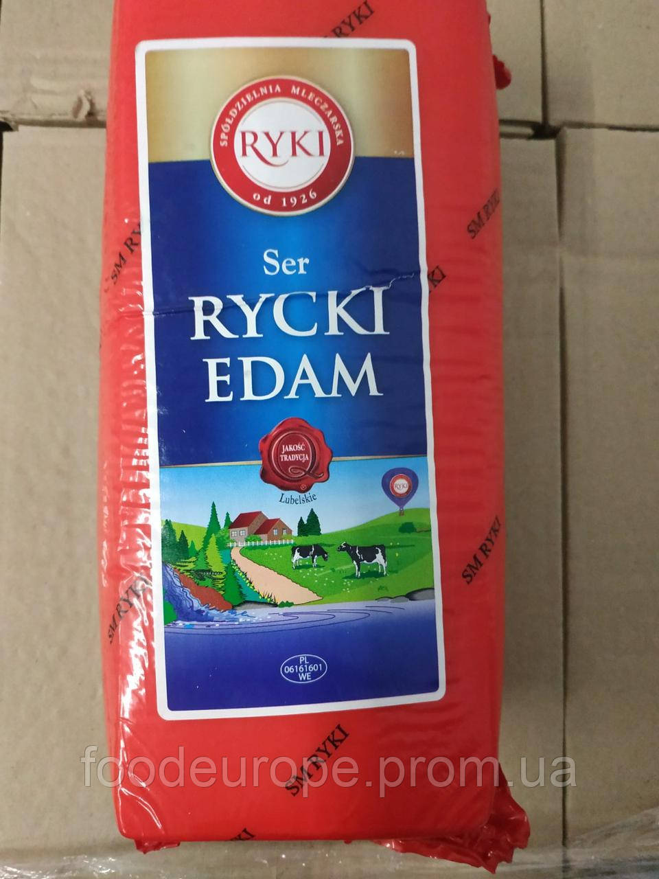 Купити Сир Ріккі Едам Ryсki Edam 45% ТМ RYKI Польща, ціна 38 грн - Prom ...