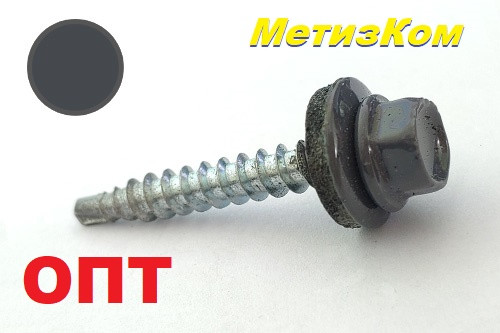 Саморез 4,8*35 RAL7024 Кровельный (металл-дерево) Уп.250шт. — в ...