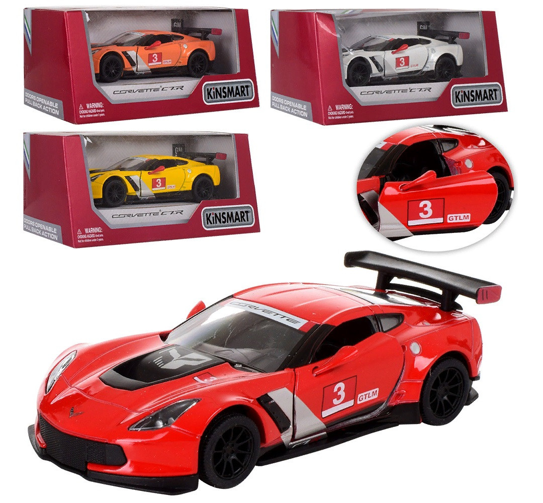 Машинка металева Kinsmart KT5397W "Corvette C7.R Race Car", ціна: 260 ...