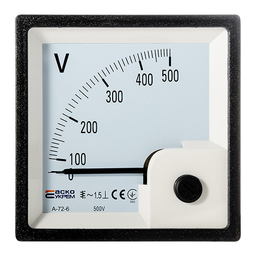 Вольтметр Стрелочный АСКО-УКРЕМ АС 500В 72х72 ( A-72-6) (A0190010066 ...