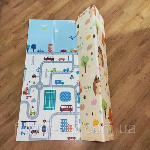 Купить Детский складной, игровой коврик Бебипол ( Babypol ) 180х200х1см ...