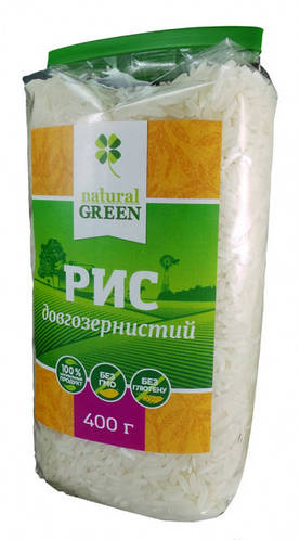 Рис довгозернистий Natural Green, 400 г, ціна 41 грн — Prom.ua (ID ...
