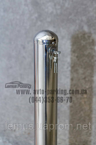 Съемный парковочный столбик нержавеющий с замком 50см СТ-02-Н-500, цена ...