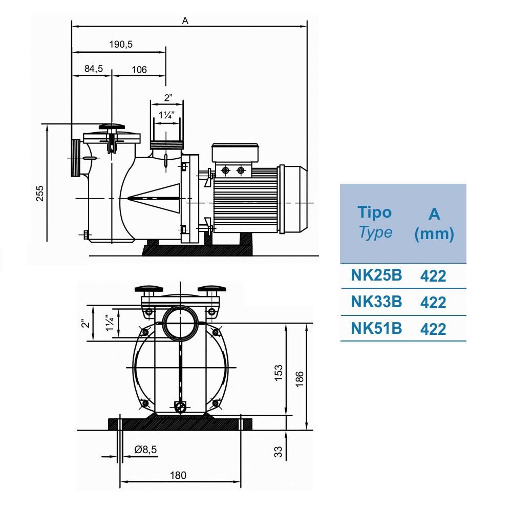 Насос Kripsol Ninfa NK 25 (220В, 6 м3/год, 0.25 НР), ціна 9920 грн — Prom.ua (ID#1209234924)