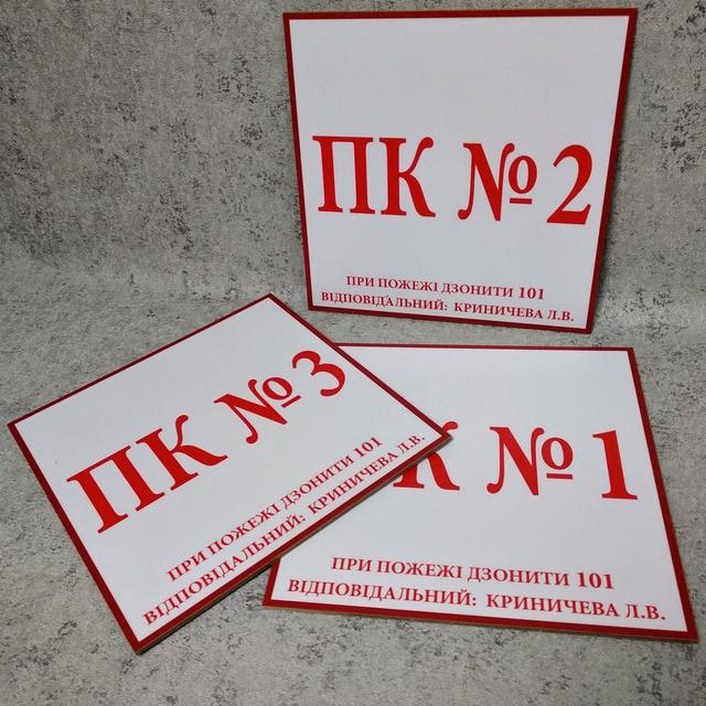 "ПК" наклейка (Пожарный кран) от Мир стендов - 29561420