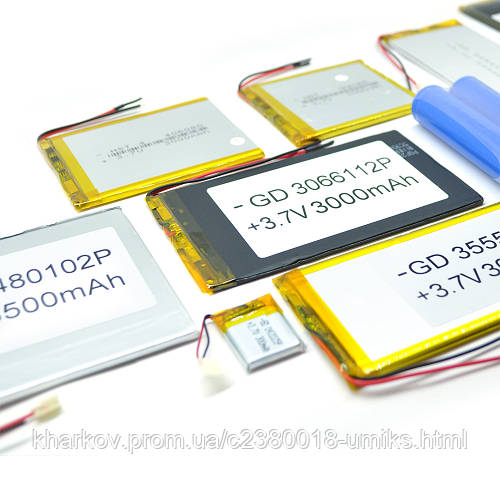 Купить Литий-полимерный аккумулятор 4*50*110mm 3,7V (Li-ion 3.7В 3500мА ...