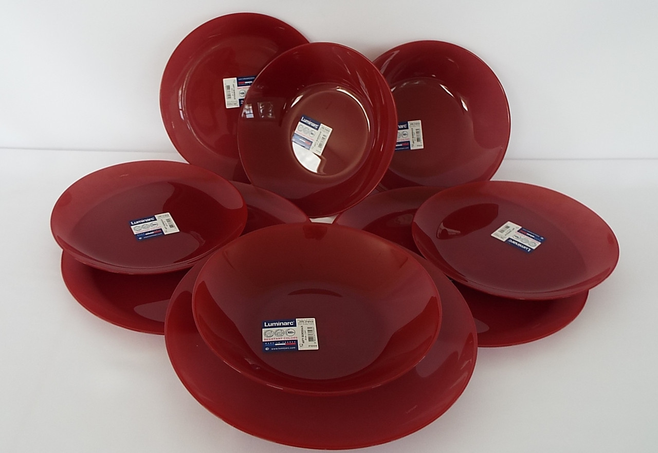 Столовый сервиз Luminarc Arty Burgundy 18 предметов, цена 1180 грн ...