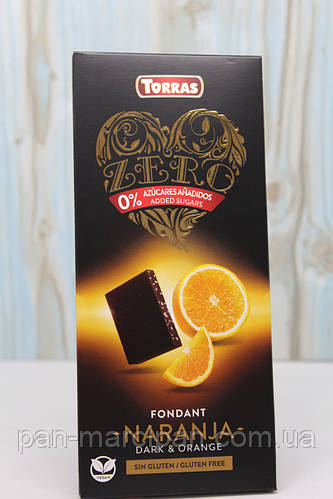 Купить Шоколад Torras Zero чорний апельсин 125 г, цена 70 ₴ — Prom.ua ...