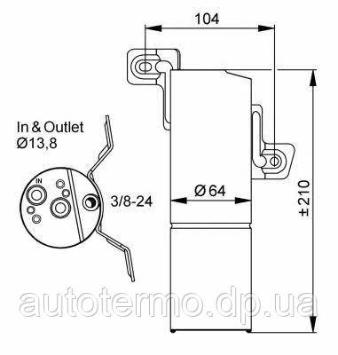 Осушитель кондиционера MB S W221 05-13, OPEL VECTRA C GTS 02-09, 33303 ...