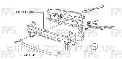 Шина переднего бампера основная VW Golf VI 2009-2012 (FPS) Китай ...