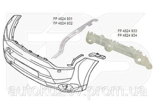 Крепление переднего бампера Mitsubishi Outlander III '12-15 (кроме XL ...
