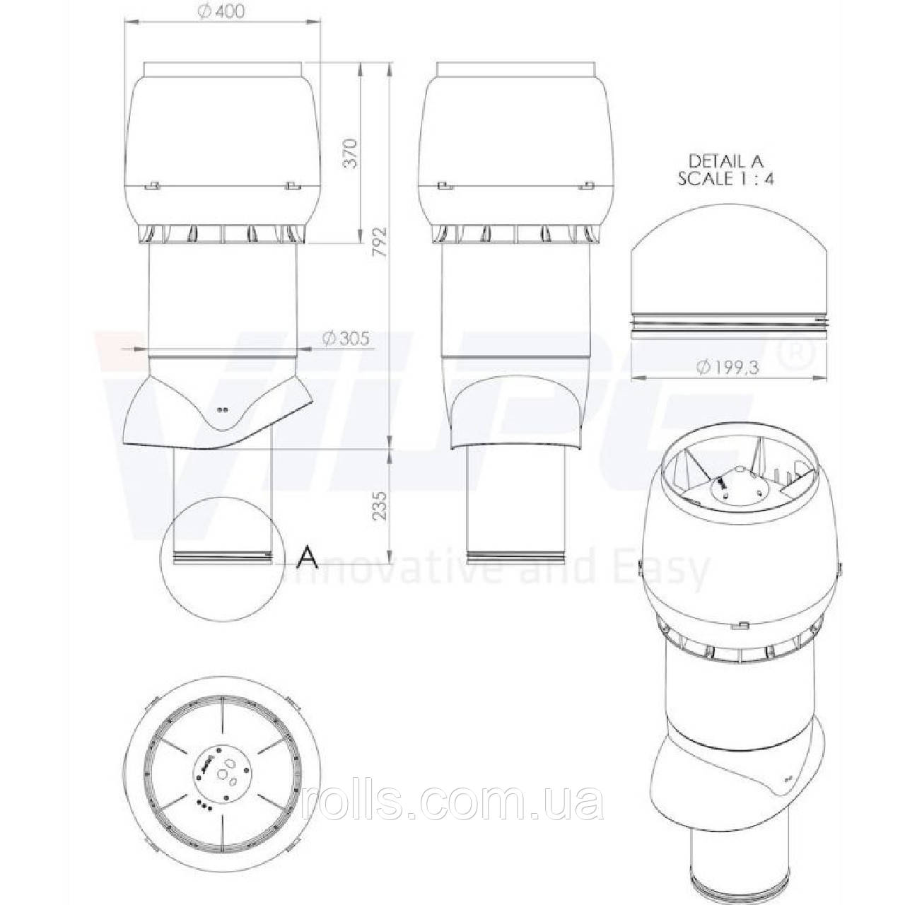 Купити Вентиляційний вихід P-200 XL, ціна 8029 ₴ - Prom.ua (ID# 1212893221)